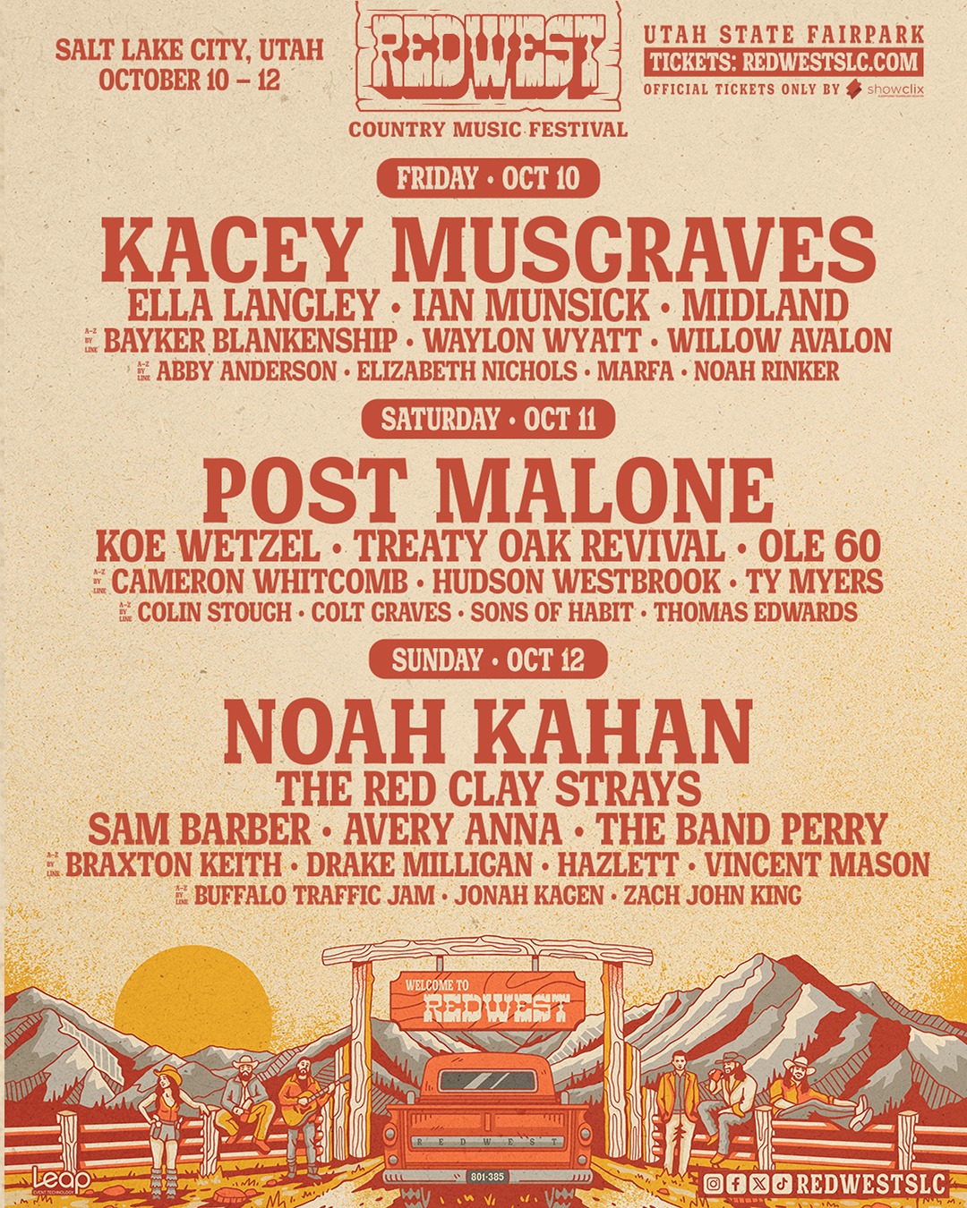 REDWEST 2025 Lineup Announced! - Utah Concert Review